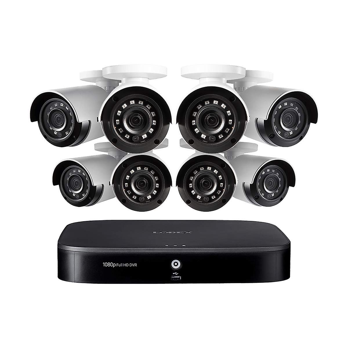 Lorex 1080p HD 8-Channel Security System with eight 1080p HD Weatherproof Bullet Security Camera and Advanced Motion Detection