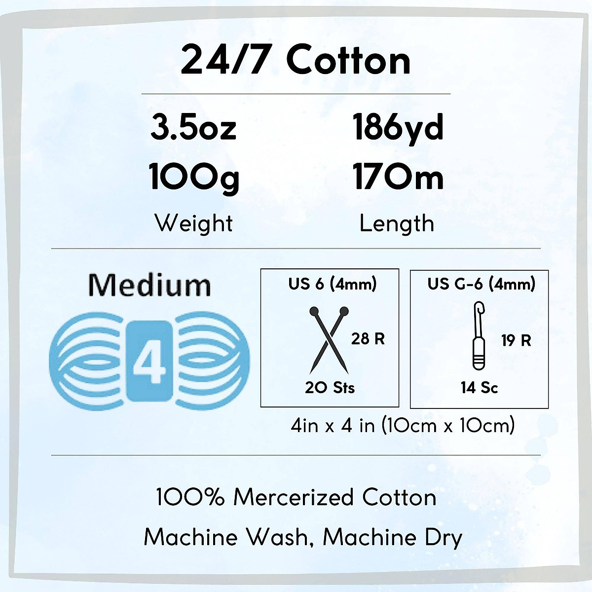 Lion Brand 24/7 Cotton Navy 761-110 (3-Skeins - Same Dye Lot) Worsted Medium #4 Cotton Yarn for Crocheting and Knitting with Project Bag