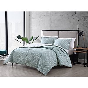 City Scene Ceres Collection Duvet Cover Set-100% Cotton, Reversible & Ideal for All Seasons, Softens with Each Wash, King, Mint
