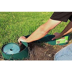 TABOR TOOLS Terrace Board, Landscape Edging Coil, Grass Barrier, Bender Board, Garden Liner,1/25" = 0.04" Inch Thin, 5 Inch High. ES21. (Black, 40 Ft)