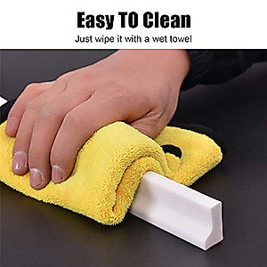 Collapsible Shower Threshold Water Dam Buthtub Water Stopper Shower Barrier Rubber Dam Silicon Water Blocker Dry and Wet Separation for Bathroom (66Inch)