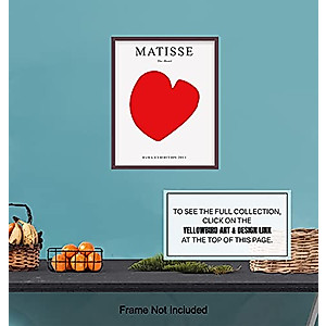 Matisse Wall Art Poster Decor - 8x10 Mid Century Modern Minimalist Print - Contemporary Gallery Wall Art - Abstract Gifts for Women - Aesthetic Museum Pictures - Bedroom Living Room - Henri Matisse