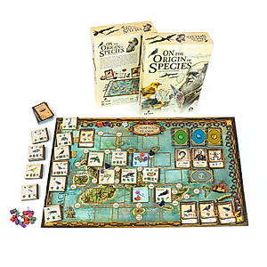 On The Origin of Species | An Evolutionary Research Board Game by Artana Games | Charles Darwin's Trip Through the Galapagos as a Strategic Science Board Game for Kids and Families | Based on the Book