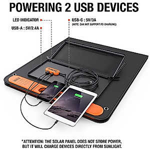 Jackery SolarSaga 60W Solar Panel for Explorer 160/240/500 as Portable Solar Generator, Portable Foldable Solar Charger for Summer Camping Van RV(Can't Charge Explorer 440/ PowerPro) (Renewed)