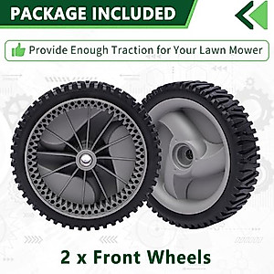 2 Pack Mower Front Drive Wheels for Craftsman Husqvarna 194231X460 401274X460 583719501 Wheel 8" X1-3/4