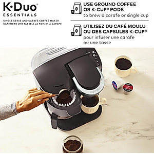 Keurig duo coffee maker, Essentials Black Single-Serve K-Cup Pod Coffee Maker, Black