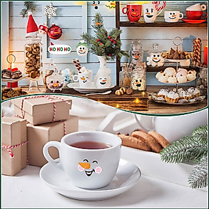 58 Pieces Snowman Decals PVC Face Stickers Christmas Wall Decor Stickers Glass Blocks Holiday Decals Snowman Hats Stickers Cute Snowman Face Decals for Home Wall Door Refrigerator Party Decoration