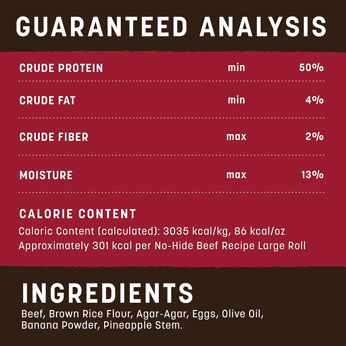 Earth Animal No Hide Large Beef Flavored Natural Rawhide Free Dog Chews Long Lasting Dog Chew Sticks | Dog Treats for Large Dogs | Great Dog Chews for Aggressive Chewers (1 Pack)