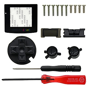 OSTENT Full Housing Shell Case Cover Replacement for Nintendo GBC Gameboy Color Console - Color Clear Purple