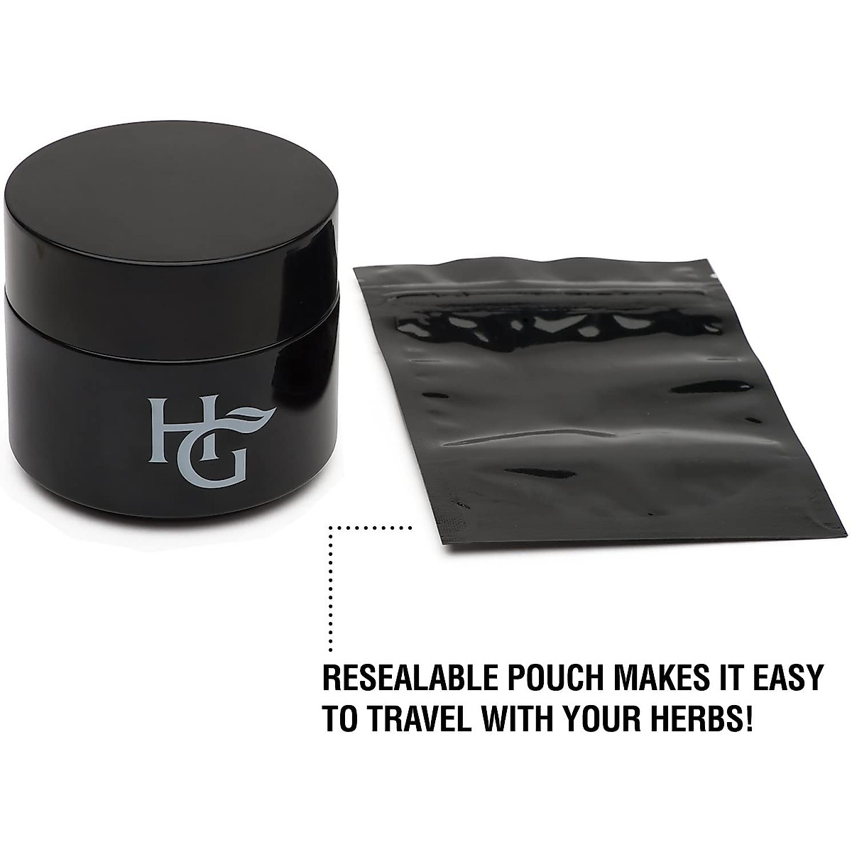 Herb Guard - Eighth Oz Ultraviolet Jar (50 ml) Airtight UV Protection Keeps Goods Fresh for Months