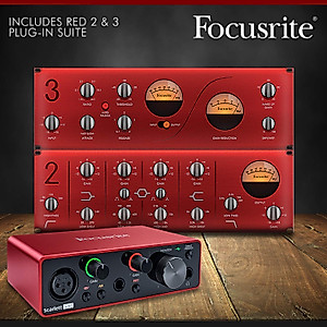 Focusrite Scarlett Solo USB Audio Interface (3nd Generation) + Professional Monitoring Headphones, Cables and Deluxe Accessory Bundle