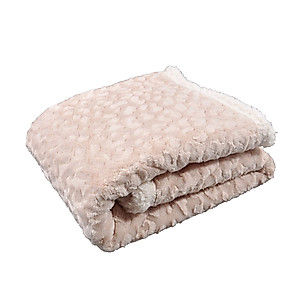 Tadpoles Popcorn Plush Sherpa Baby Blanket - Cream | 30" x 40" | Made of 100% Polyester | Soft, Breathable & Durable | Ideal as a Baby Swaddle Blanket, Crib Blanket, Receiving Blanket & More