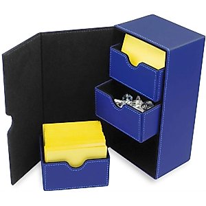 BCW Deck Vault-LX 200 - Red | Premium Card Deck Box with 100 Sleeved Card Capacity, Magnetic Closure, and Dice Tray | For Magic Commander, Pokemon