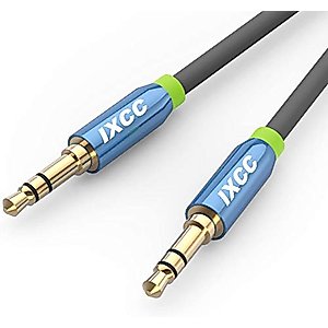 iXCC 4 Feet Male to Male 3.5mm Universal Aux Audio Stereo Cable Cord for Car and All 3.5mm-Enabled Devices, Apple, Samsung, Android, Windows and MP3 Player