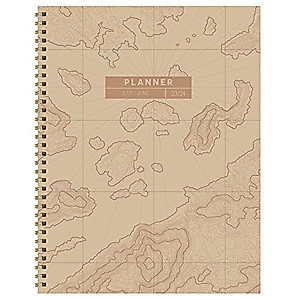TF PUBLISHING July 2023 - June 2024 Map of The World Large Weekly Monthly Planner | TF Publishing 2023-24 Academic Planner Weekly/Monthly | Academic Calendar 2023-2024 Monthly
