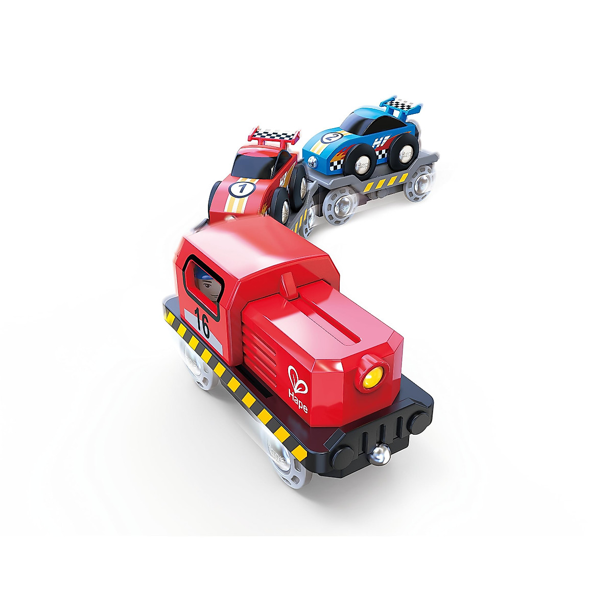 Hape Race Car Transporter, L: 11, W: 2, H: 1.5 inch