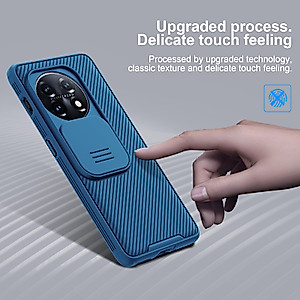 Nillkin OnePlus 11 5G Case - CamShield Pro Case with Slide Camera Cover, Slim Fit Thin Shockproof Cover for OnePlus 11 2023 - Blue