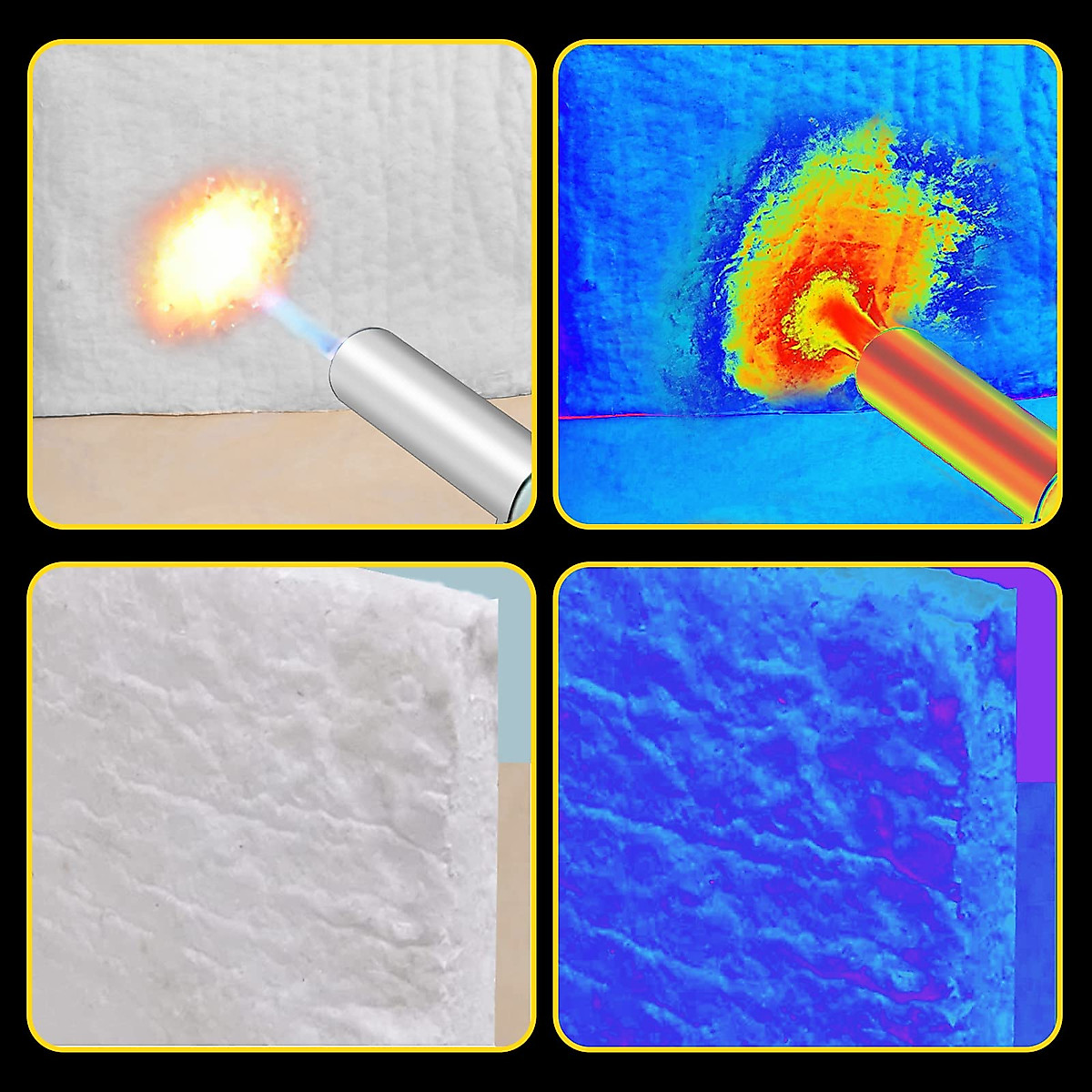 32" x24" x1" (Thick) Ceramic Fiber Blanket Fireproof Insulation Baffle Rated to 2400F, High-Temperature Resistance for oven Stoves, Kilns, Forges