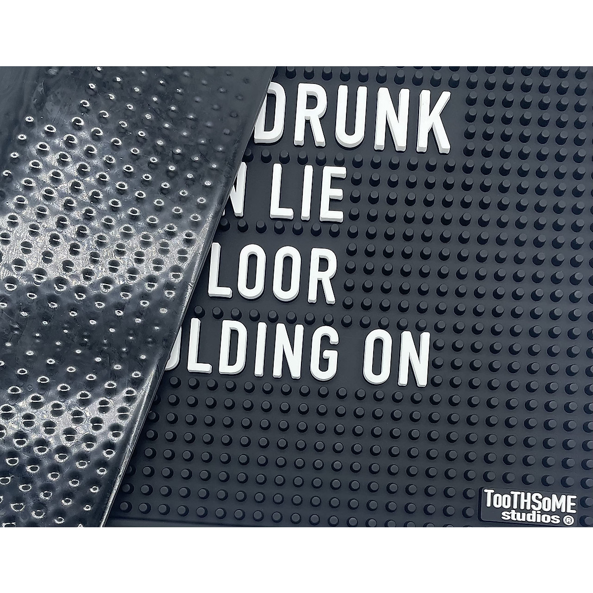 You're Not Drunk If You Can Lie On The Floor Without Holding On 17.7" x 11.8" Funny Bar Spill Mat Rail Countertop Accessory Home Pub Decor Slip Resistant for Craft Brewery Kitchen Cafe and Restaurant