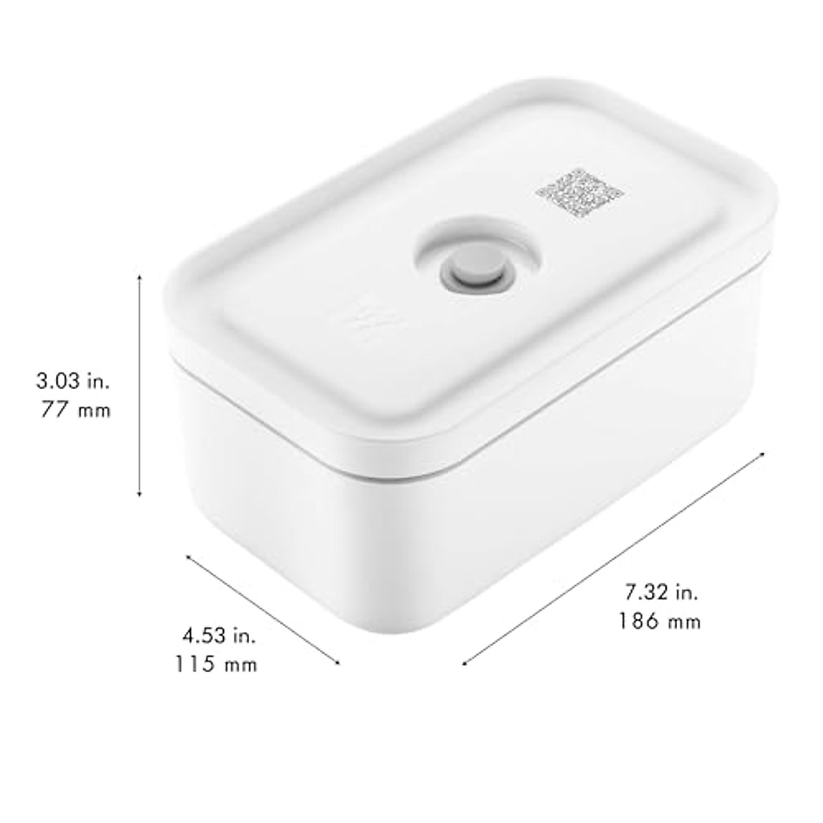 ZWILLING Fresh & Save Medium Lunch Box, Airtight Food Storage Container, Meal Prep Container, BPA-Free, White