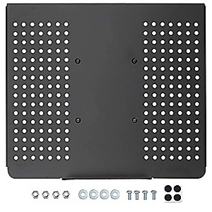 WALI Laptop Holder Tray for 1 Notebook up to 17 inch, Mount Compatible with VESA 100 mm, 22 lbs Capacity with Vented Cooling Platform Stand (MLP01)