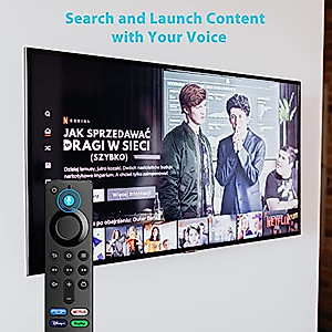 Replacement Voice Remote Control 3rd Gen Fit for Amazon Fire TV Stick (4K, Lite), Fire TV Stick (2nd,3rd Gen), Fire TV Cube (1st, 2nd Gen), Fire TV (3rd Gen)