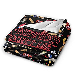 Friends Blanket Christmas Lights Stranger Blanket Fleece Fuzzy Comforter Lightweight Soft All Season Throw Blankets Birthday Gifts for Men Women Boys50 x40