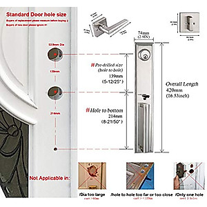 NEWBANG Satin Nickel Door Handle, 2 Pack Lever Front Lock Set2011-SN-SET and HTL02-SN-PS Handleset with Lockset (Double Handleset, 1 + Lever, Nickel)