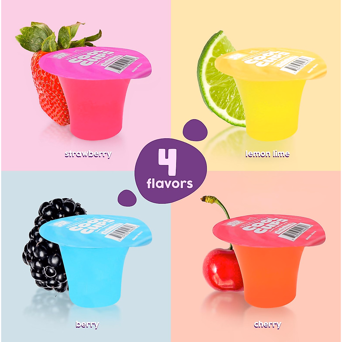 Mr. Joy Soft Italian Ices -Ships Non Frozen Assorted Flavors Mini Cool Cups Variety Pack (40 x 1.34oz) - Freeze & Enjoy - 40 Pantry-safe Mini Italian Ices Dessert Cups (1 Box (40 Cups))