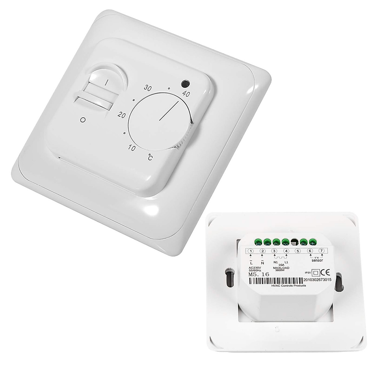 TYTOGE Mechanical Thermostat,Manual Heating Thermostat Air Condition Temperature Control Switch for Room Floor