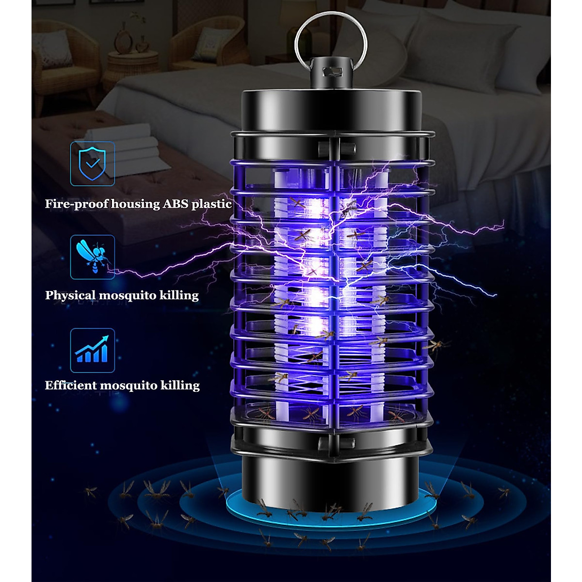 Bug Zapper Outdoor/Indoor,Mosquito Killer lamp,Mosquito Killer Outdoor Mosquito Zapper - UV Indoor Fly Trap, Insects Control, Home & Patio Mosquito Trap.