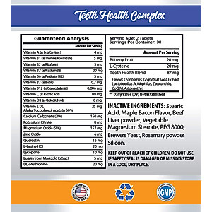 Dog Teeth Cleaning Treats Large Breed - Pets Teeth Health Complex - for Dogs and Cats - Support Oral Care - Bilberry for Dogs - 2 Bottles (120 Tablets)