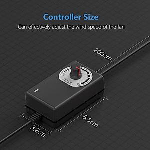 Hon&Guan 4 Inch Inline Booster Duct Fan with Speed Controller - 130 CFM Airflow with 6W Ultra-Low Power and Low Noise