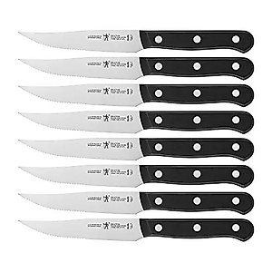 HENCKELS Solution Razor-Sharp Steak Knife Set of 8, German Engineered Informed by 100+ Years of Mastery