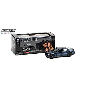Greenlight 86604 Castle - Detective Kate Beckett's 2006 Dodge Charger - Midnight Blue Pearlcoat 1:43 Scale Diecast