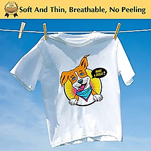 TransOurDream Heat Transfer Paper for Light T Shirts (20 Sheets, 8.5x11") Clear Iron on Transfer Paper for Light &White Fabrics Printable Heat Transfer Vinyl for Inkjet Printer (Trans-1)
