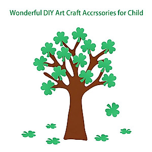 144 Pcs Shamrock Cutouts Paper Shamrocks Large Shamrock Shapes Paper Shamrock Shape Die Cuts for St Patricks Day Party Craft, Kid's School Craft Projects, Bulletin Board Decor, Green