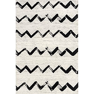 nuLOOM Zelda Zig-Zag Modern Area Rug, 4' x 6', Grey