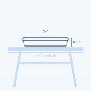 Bloem Dura Cotta Window Box Planter: 24" - Black - with Tray, Weatherproof Resin Box, Removable Tray for Indoor & Outdoor Use, Gardening, 3 Gallon Capacity