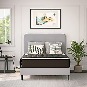 BizChair Dream 10" Hybrid Spring and Foam Mattress in a Box, High Density Foam and Spring Hybrid Mattress for Pressure Relief, Full
