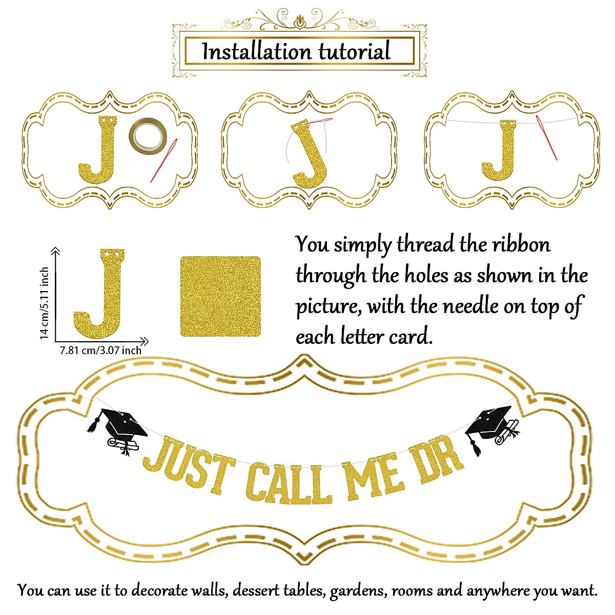 Just Call Me Dr Banner, Doctorate Degree Graduation Decorations, Congrats Doctor Decor, We're So Proud of You, 2024 College Graduation Party Decor Supplies