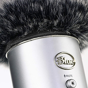 YOUSHARES Blue Yeti Pop Filter for Blue Yeti Microphone, Blue Yeti Pro USB Condenser Mic, Windscreen Muff for Filtering Plosives and Hissing Noise, Mic Wind Cover
