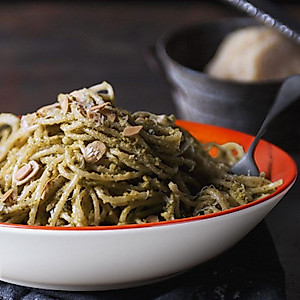 Wareland Pasta Bowls Set of 6, 25 Ounce Ceramic Salad Bowls, 7.85 Inch Dinner Plates, Serving Bowls for Party, Plates and Bowls Sets, Shallow Soup Bowls, Microwave Dishwasher Safe, Multicolored