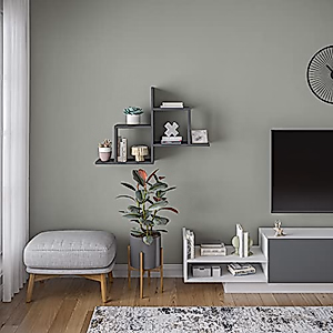 Ada Home Decor Webb Modern Anthracite Wall Shelf 22.83'' H x 33.86'' W x 7.87'' D / Wall Storage / Shelving Unit