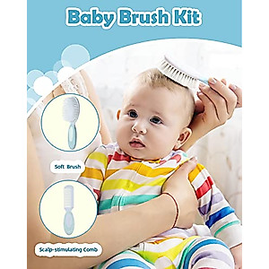Baby Grooming and Health Kit, Lictin 15 in 1 Safety Care Set, Newborn Nursery Health Care Set with Hair Brush,Comb,Nail Clippers and More for Newborn Infant Toddlers Baby Boys Girls