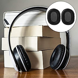 SOLUSTRE Wireless Headphones Wireless IEM 2pcs Headphone Replacement Pads Leather Headset Earpad Compatible for ATH- MSR7 - M50 - M50cwh (Leather) Headphones Wireless Headphones Wireless