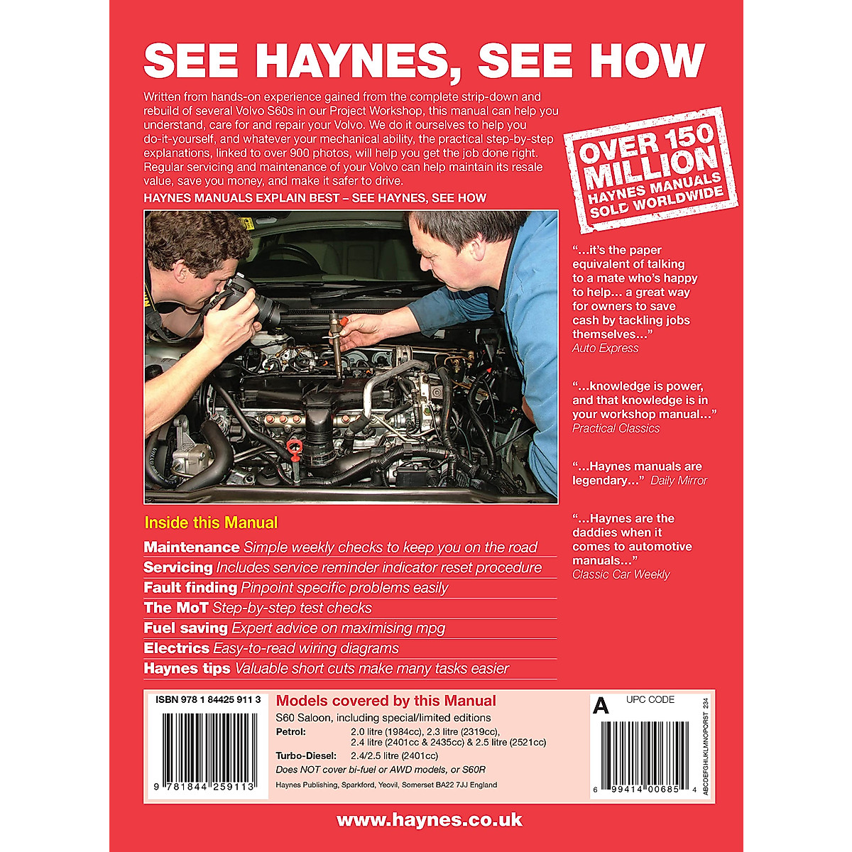 Volvo S60 Petrol & Diesel (00 - 09) Haynes Repair Manual (Paperback)