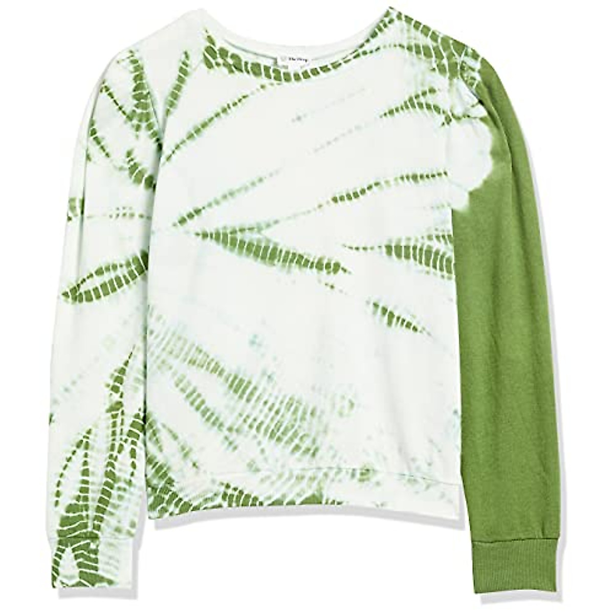 The Drop Women's Jean Puff-Sleeve Fleece Sweatshirt, Treetop, XS