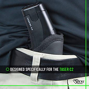 Sticky Holsters Taser Holster for Concealed Carry for Men and Women - Taser C2/Bolt - Can Fit Taser C2/Bolt - Ambidextrous Design, Inside Waistband (IWB) and Pocket Carry; Black