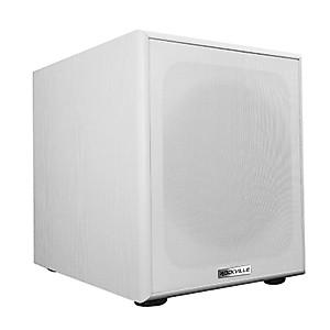 Rockville Rock Shaker 10" Inch White 400w Powered Home Theater Subwoofer Sub